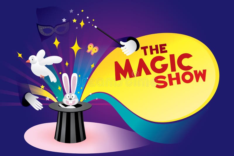 The magic show stock vector. Illustration of magic, fantasy - 56183372