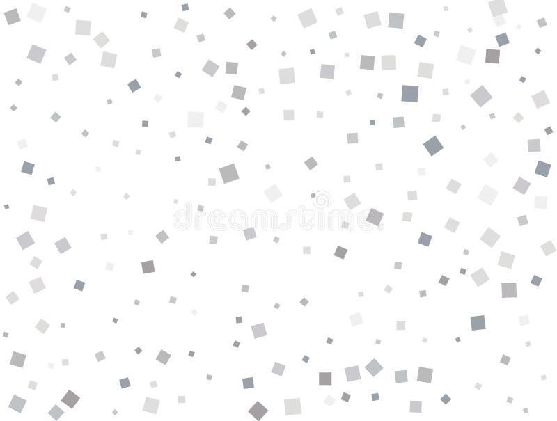 Magic Silver Square Confetti. Vector Illustration Stock Vector ...