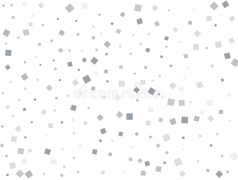Magic Silver Square Confetti. Vector Illustration Stock Vector ...