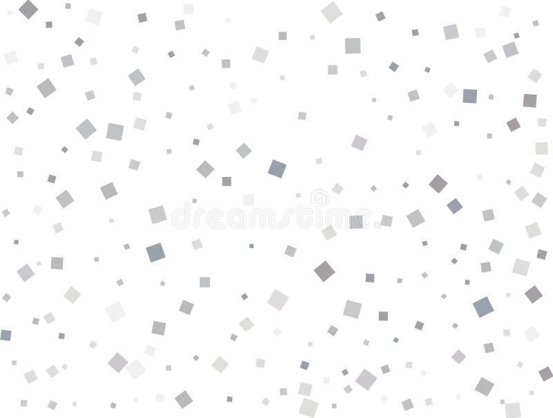 Magic Silver Square Confetti. Vector Illustration Stock Vector ...