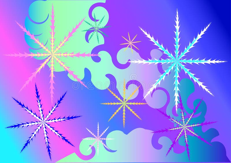 Magic snowflakes 2 stock illustration. Illustration of drawn - 330015