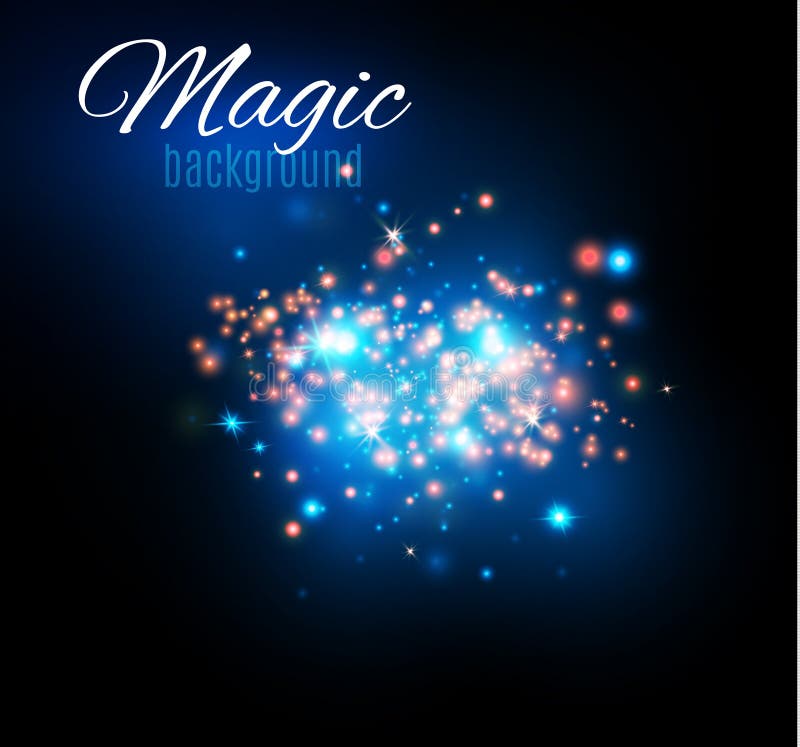 Magic Space. Fairy Dust. Infinity. Abstract Universe Background. Blue ...