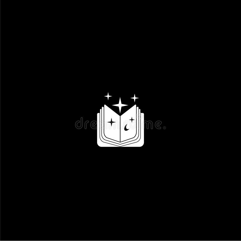 Magic Spell Book Icon Isolated on Dark Background Stock Vector ...