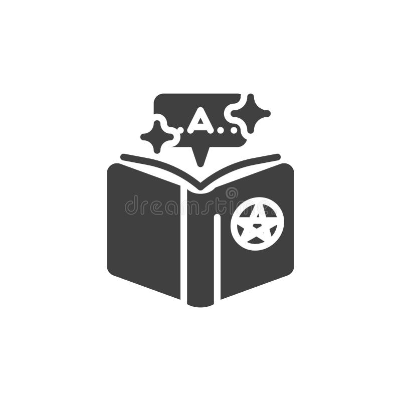 Magic Spell Book Vector Icon Stock Vector - Illustration of solid ...