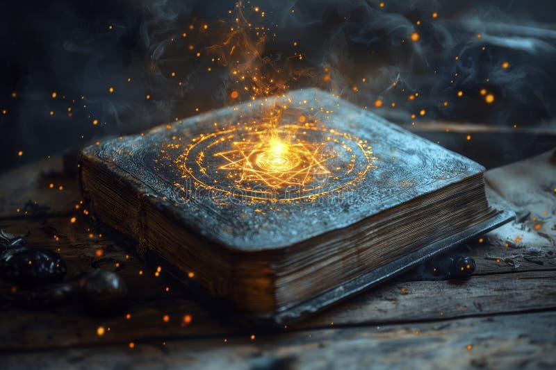 Magic Spell Book for Witch, Witchcraft. AI Generative Illustration ...