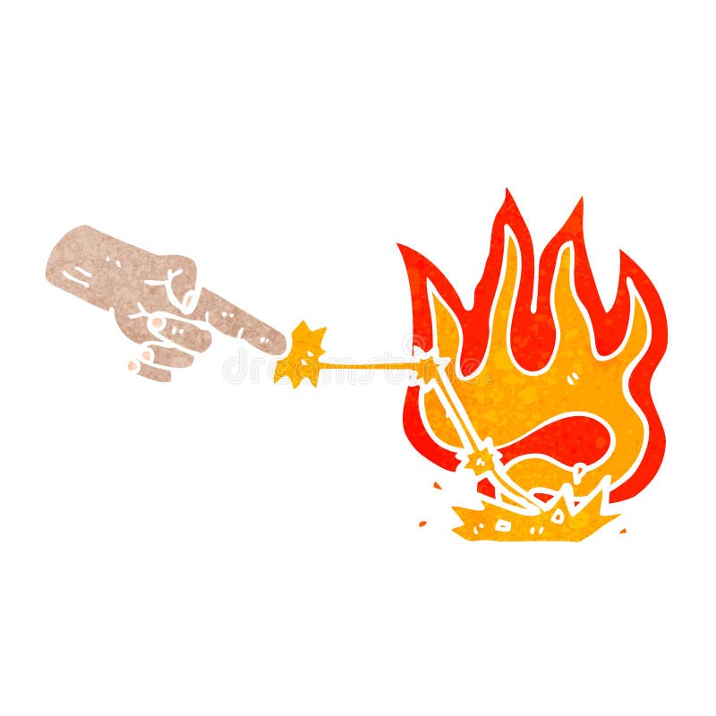 Magic spell hand cartoon stock vector. Illustration of retro - 37578093