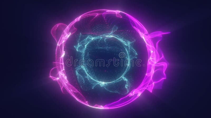 Magic Sphere with Particles on a Black Background in 4k Stock Video ...