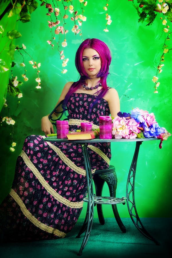 Magic spring forest stock photo. Image of misty, fairytale - 52617930