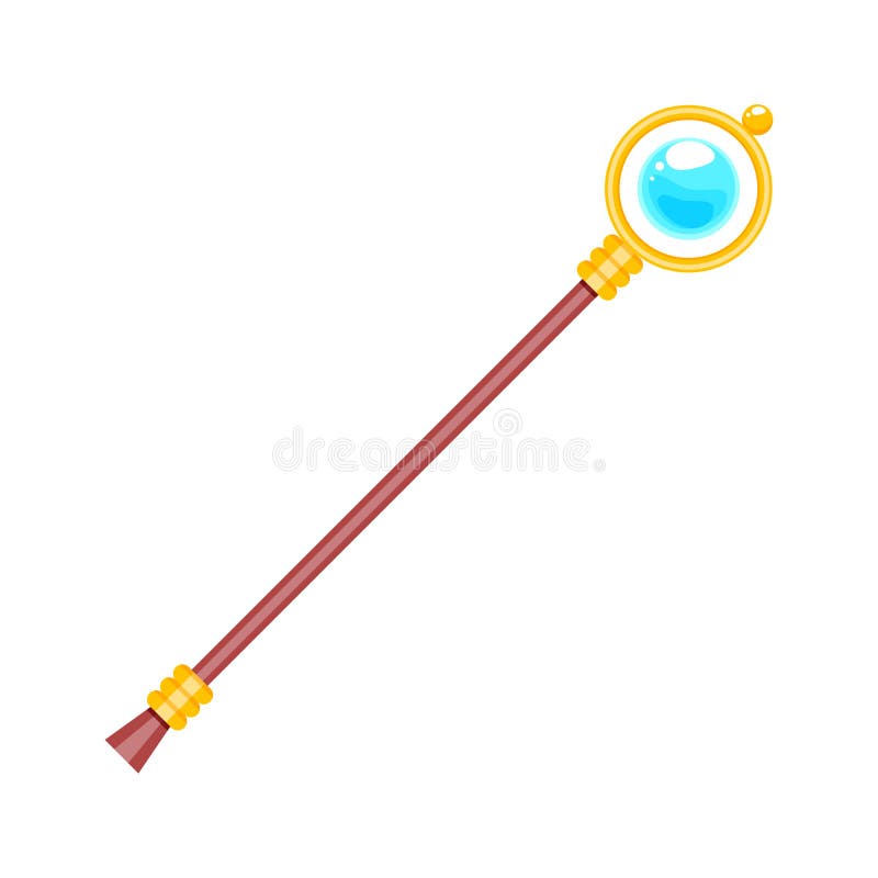 Magic staff stock vector. Illustration of isolated, mage - 250308556