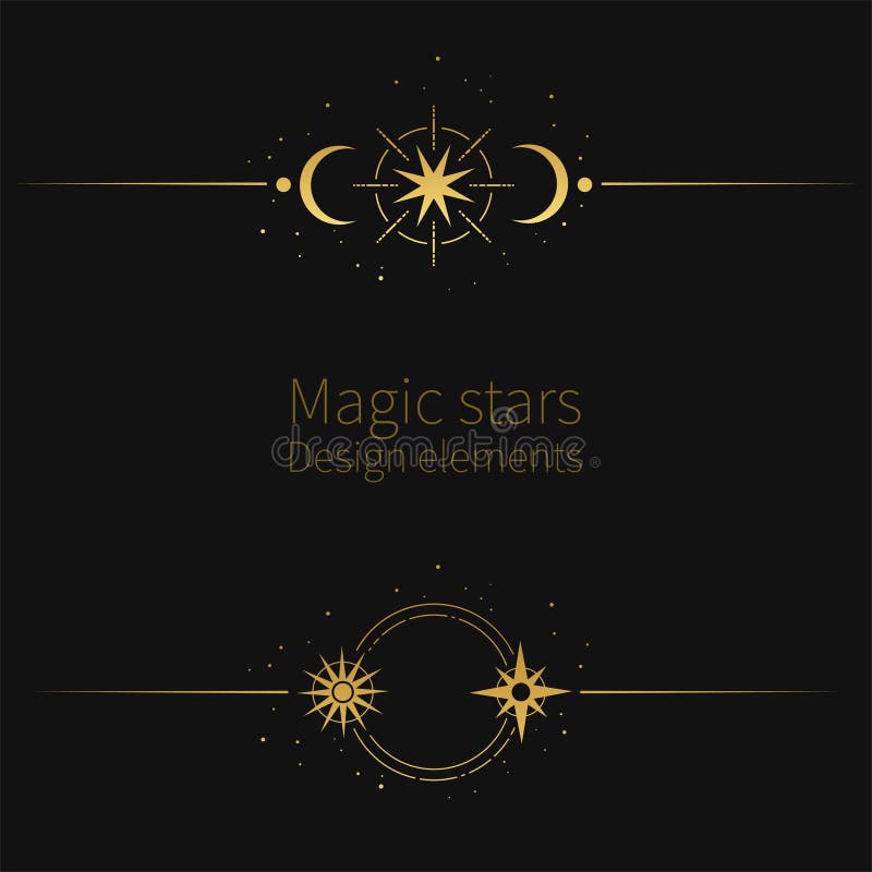 Magic Stars. Vector Decorative Elements Stock Vector - Illustration of ...