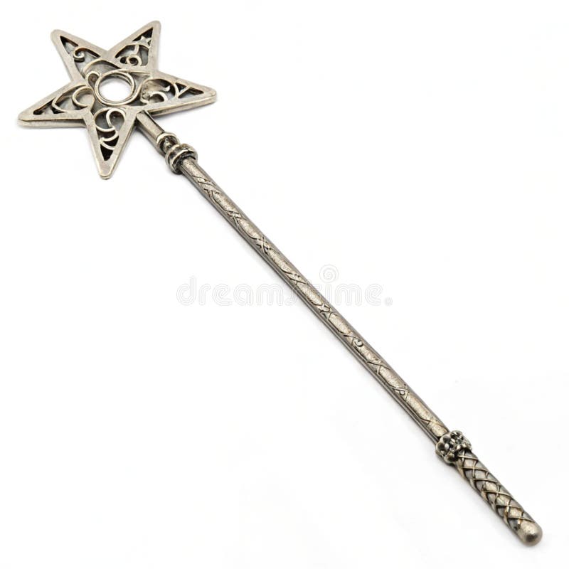 Magic Stick Isolated on White Background Stock Illustration ...