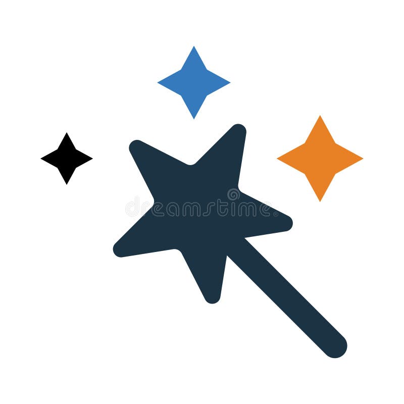 Magic Stick, Magician Stick, Star Stick Icon Stock Vector ...