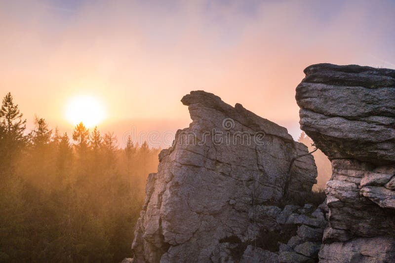 Magic Stone Formation at a Beautiful Sunset Stock Photo - Image of ...