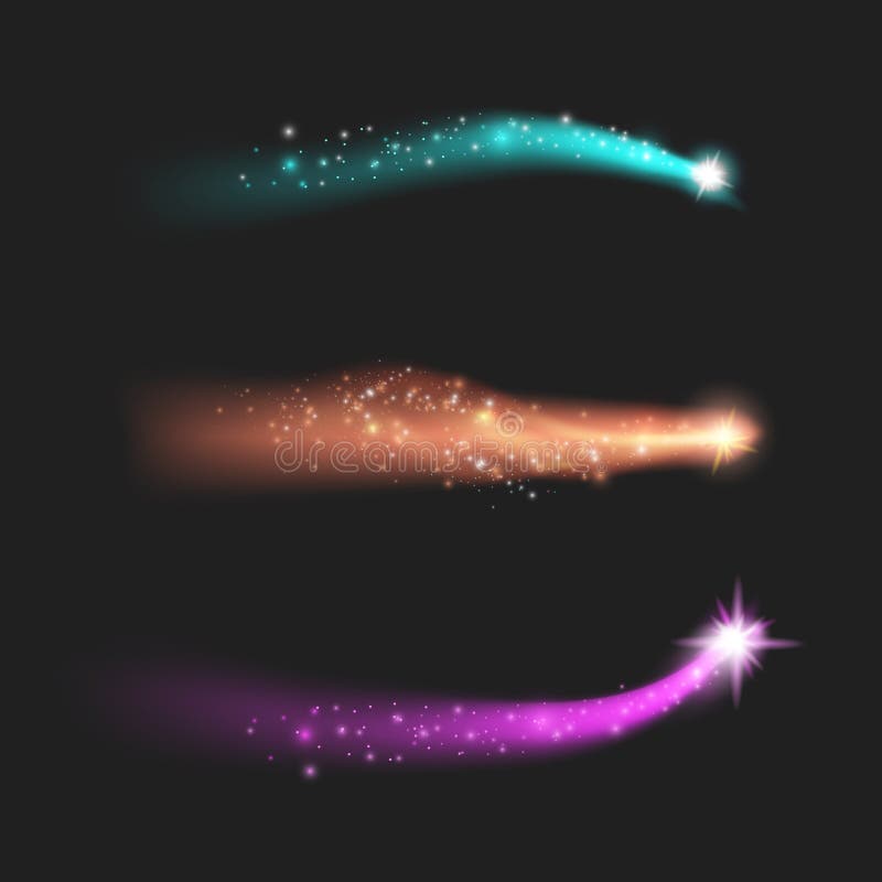 Magic Stream Light with Stardust Stock Vector - Illustration of glitter ...