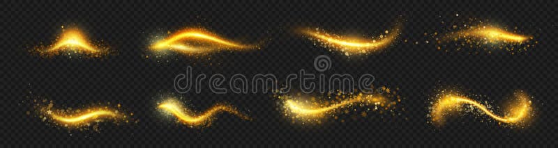Magic Stream Light Waves with Glitter Dust Stock Photo - Image of ...