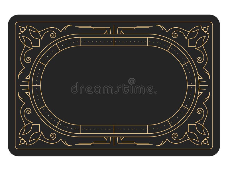 Magic Style Frame with Ornamental Border, Pattern Banner, Reverse Side ...