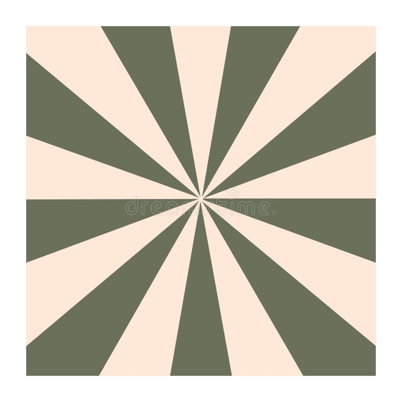 Magic Sun Beam Ray Pattern Background. Retro 70s Style. Stock ...