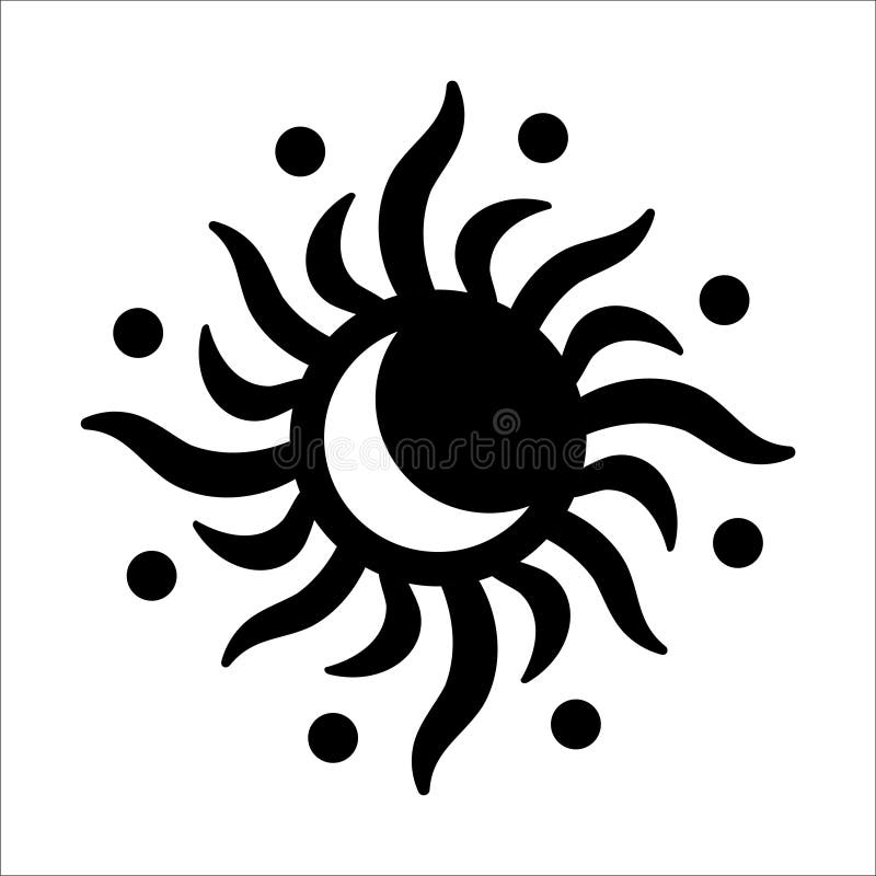 Magic Sun and Moon Icon Mistic Stock Vector - Illustration of religion ...