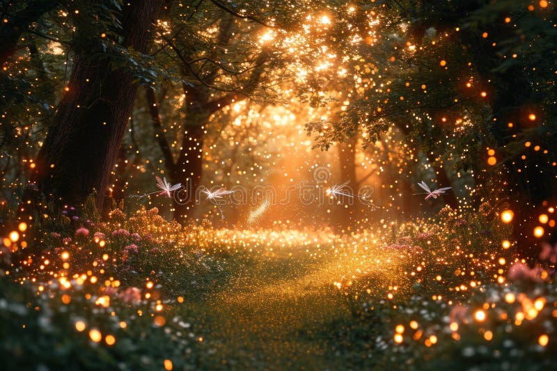 The Magic of the Sun S Rays Penetrates the Magical Grove, Giving ...