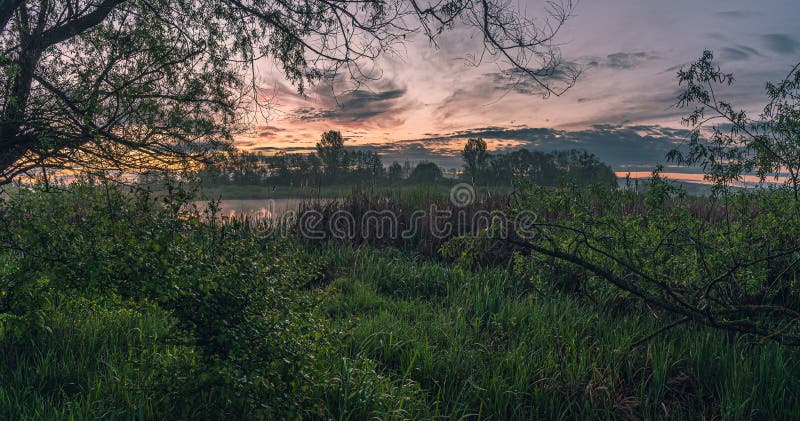 Magic sunrise stock image. Image of morning, dawn, lake - 234952979