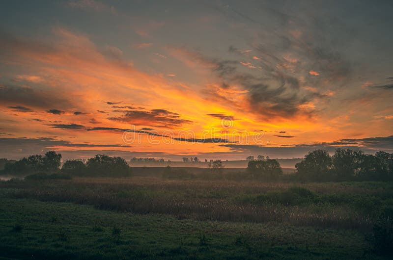 Magic sunrise stock image. Image of dawn, cloud, morning - 234953067