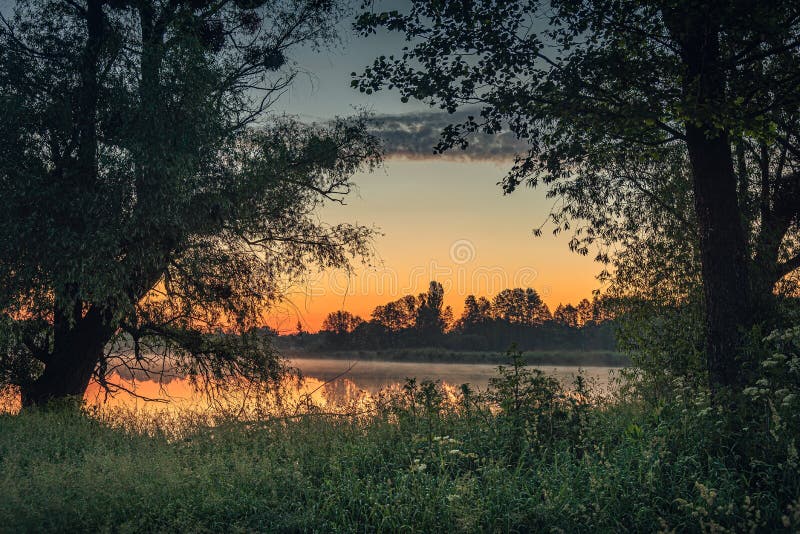 Magic sunrise stock image. Image of field, dawn, sunrise - 234954695