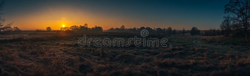 Magic sunrise stock photo. Image of landscape, river - 265347910