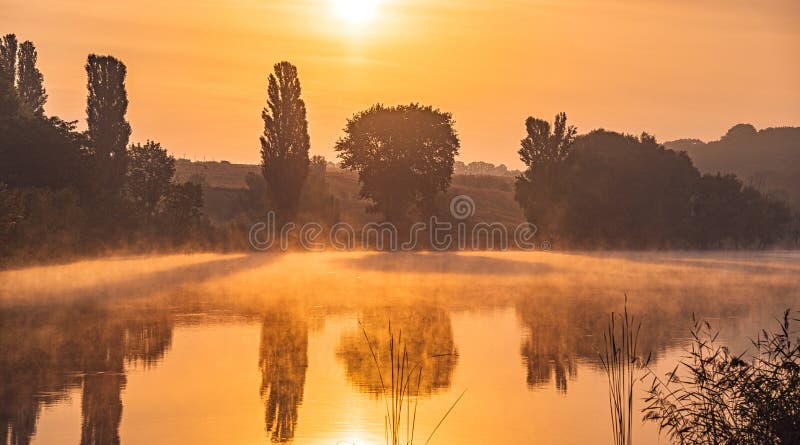 Magic sunrise stock image. Image of cloud, sunrise, river - 265353135