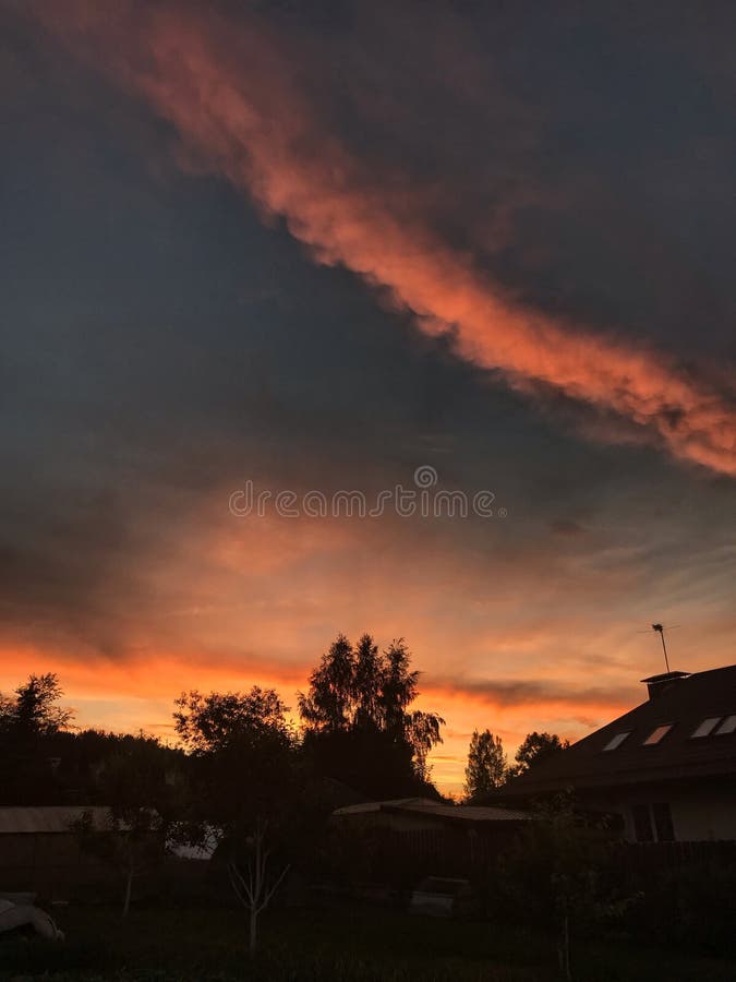 Magic sunset. stock image. Image of sunset, magic, summer - 180956325