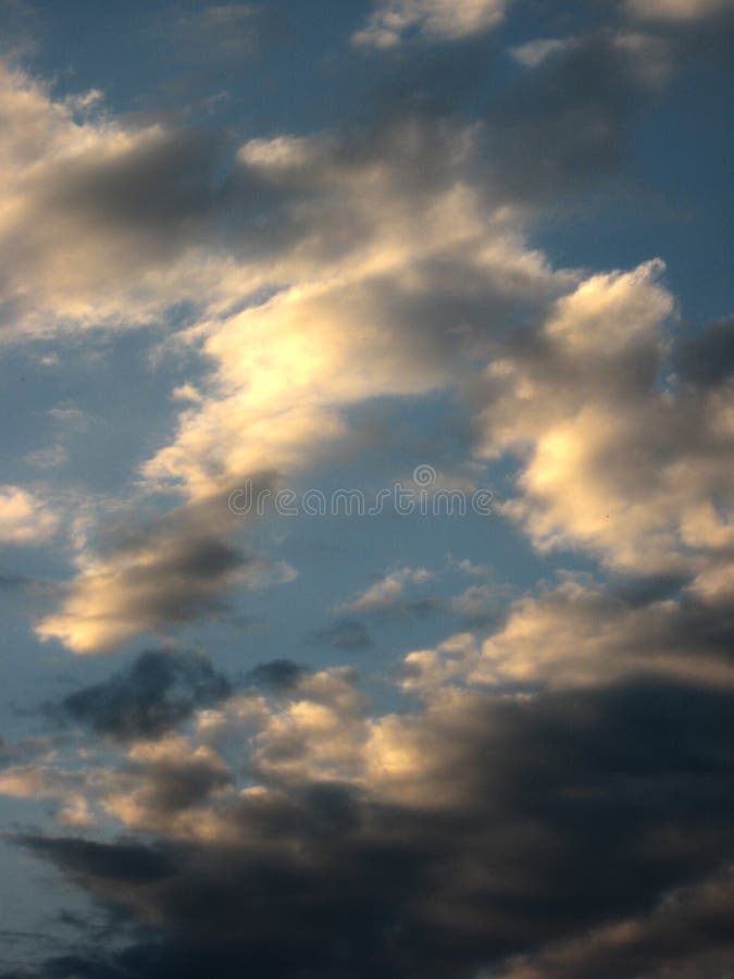 Magic Sunset. Beautiful Dark Clouds at Sunset after a Thunderstorm ...
