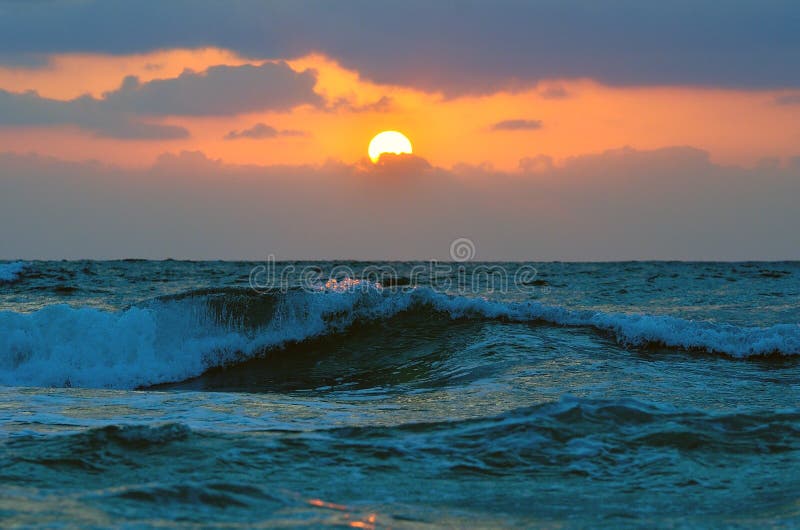 Magic Sunset. stock image. Image of sunset, coastline - 30540813