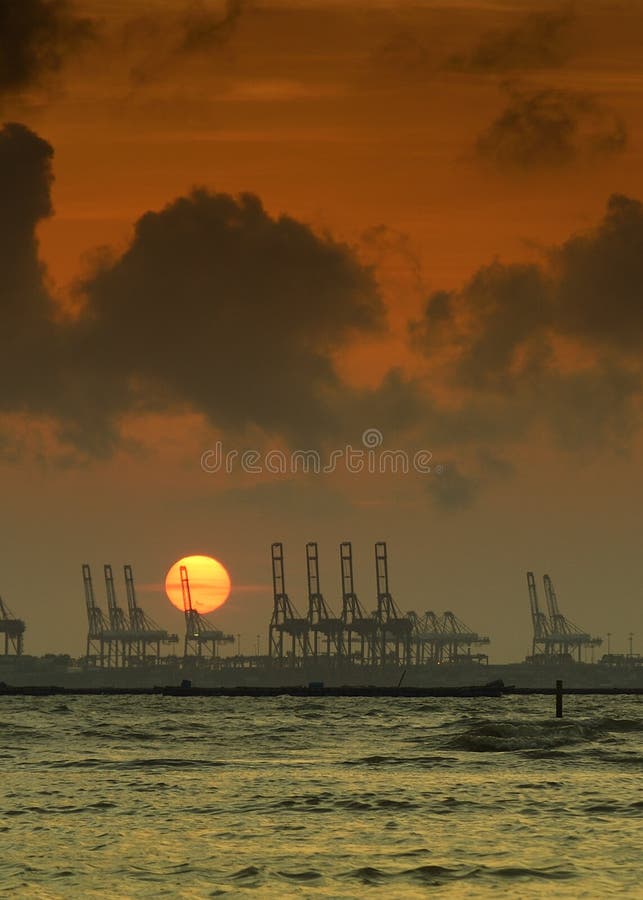 Magic Sunset in River and Mudland Stock Image - Image of garden, cheung ...