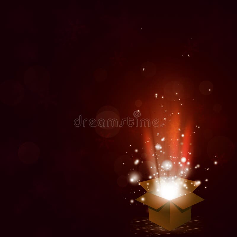Magic Surprise Box stock illustration. Illustration of party - 104536348