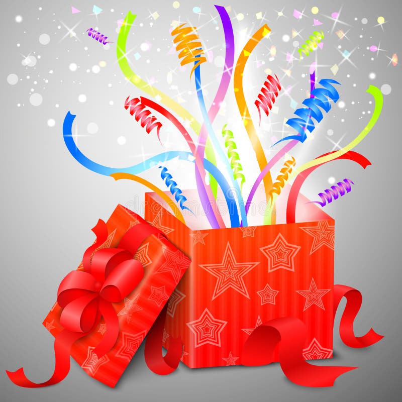 Magic surprise box stock vector. Illustration of holiday - 35796761