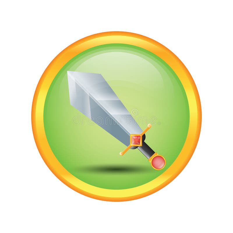 Magic Sword. Vector Illustration Decorative Design Stock Vector ...