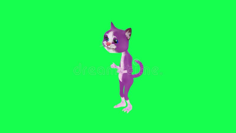Magic Talking Purple 3D Animated Cat Working with Touch Screen and ...