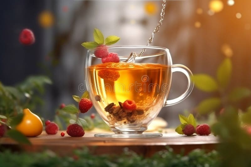 Magic Tea Levitating Delight with an Ethereal Twist. Generative AI ...