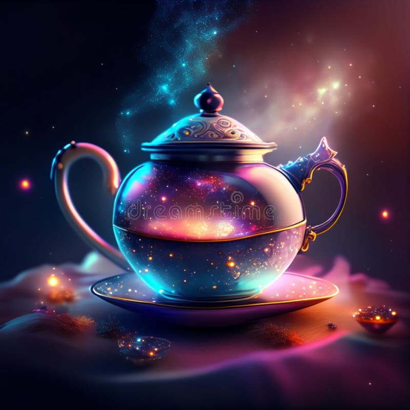 Magic Teapot with Magic Potion. Vector Illustration for Your Design ...