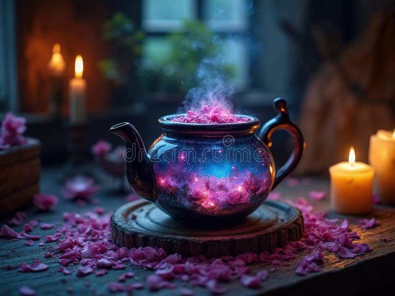 Magic Teapot with Witch Potion, AI Generated Stock Illustration ...