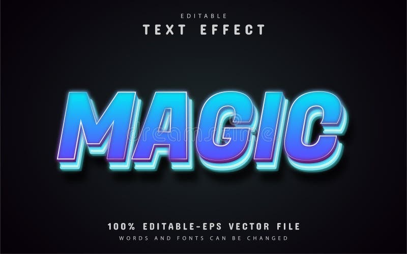 Magic text effect editable stock vector. Illustration of festive ...