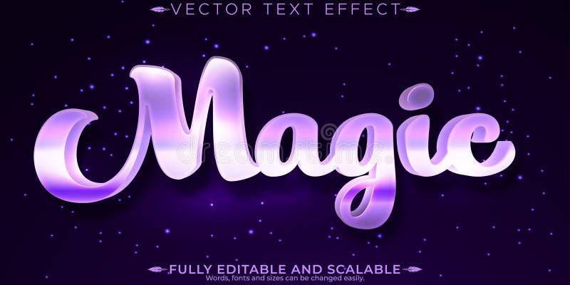 Magic Text Effect, Editable Sorcery and Mystical Customizable Font ...