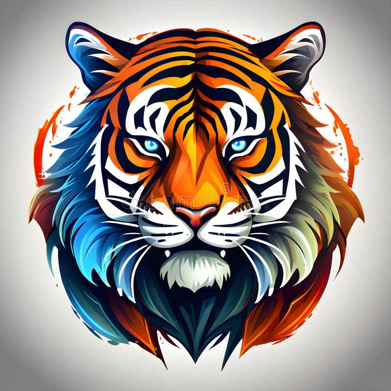 Magic Tiger Head stock illustration. Illustration of bengal - 318736356