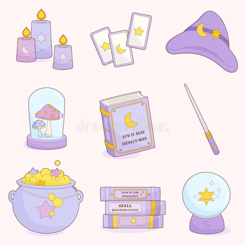 Magic Tool for Witch Elements Stock Illustration - Illustration of tool, candle: 392527483