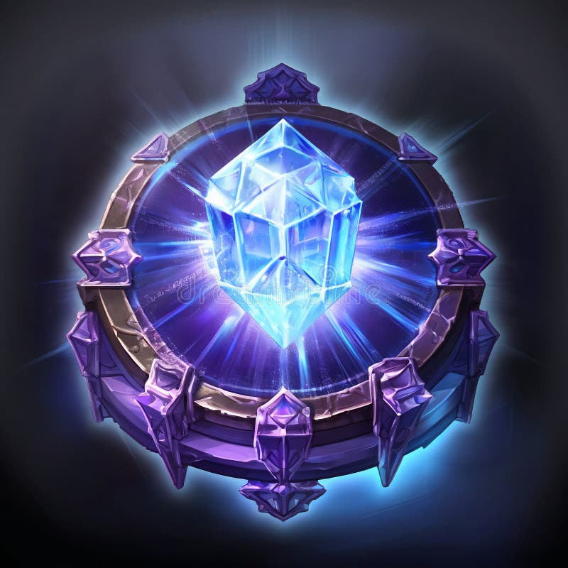 Magic Torch with Blue Flame Stock Illustration - Illustration of ...