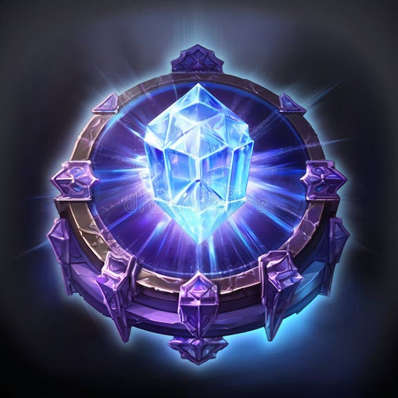 Magic Torch with Blue Flame Stock Illustration - Illustration of ...