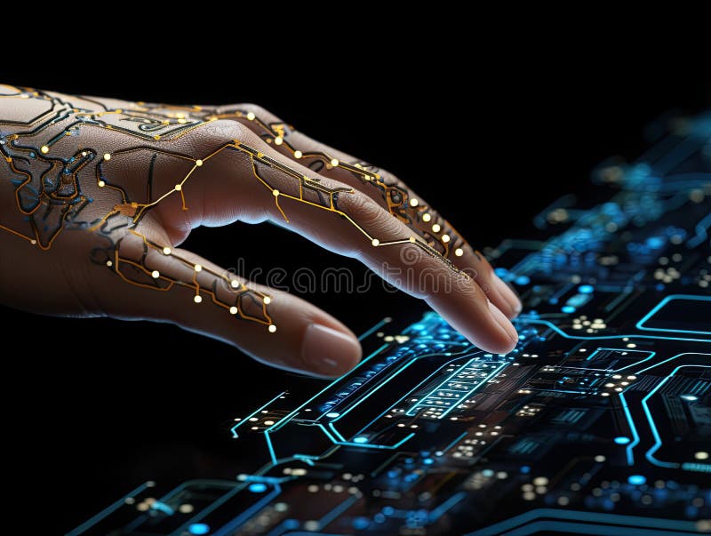 The Magic Touch of Electronics Stock Illustration - Illustration of ...