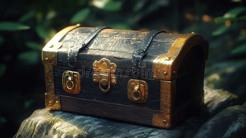 Magic treasure box stock photo. Image of light, retro - 329761530