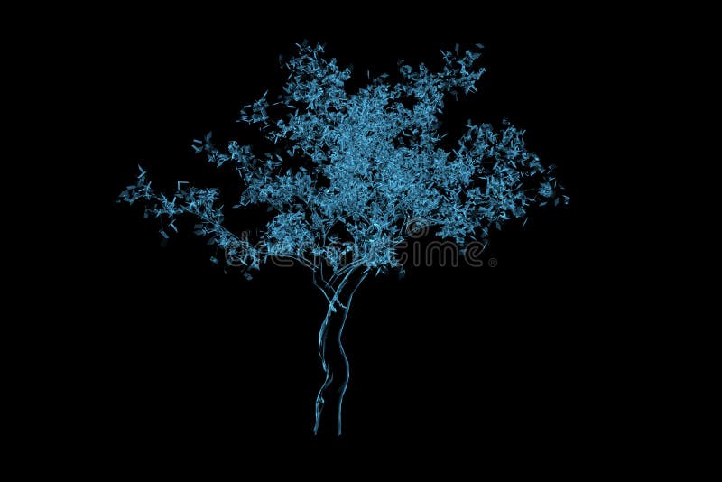 Magic tree with stars stock vector. Illustration of decorative - 16139873