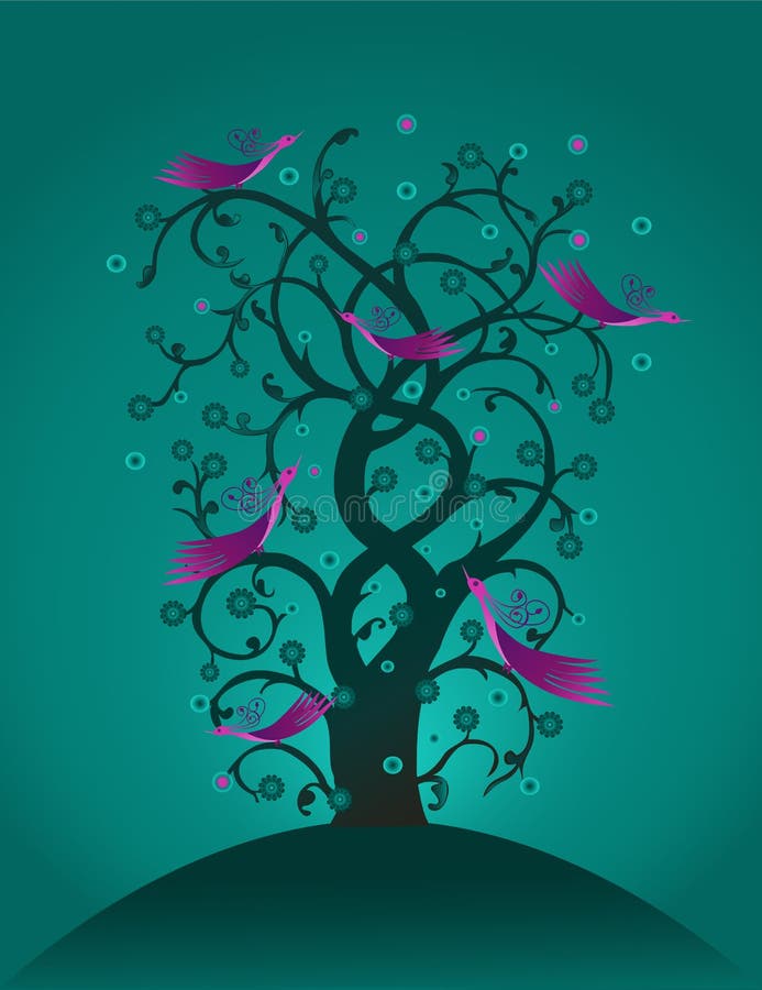 Magic tree stock vector. Illustration of floral, tree - 47460323