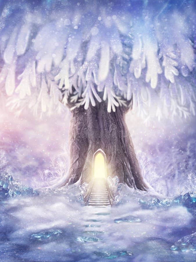 Magic tree stock photo. Image of copy, dreamy, snow - 192679158